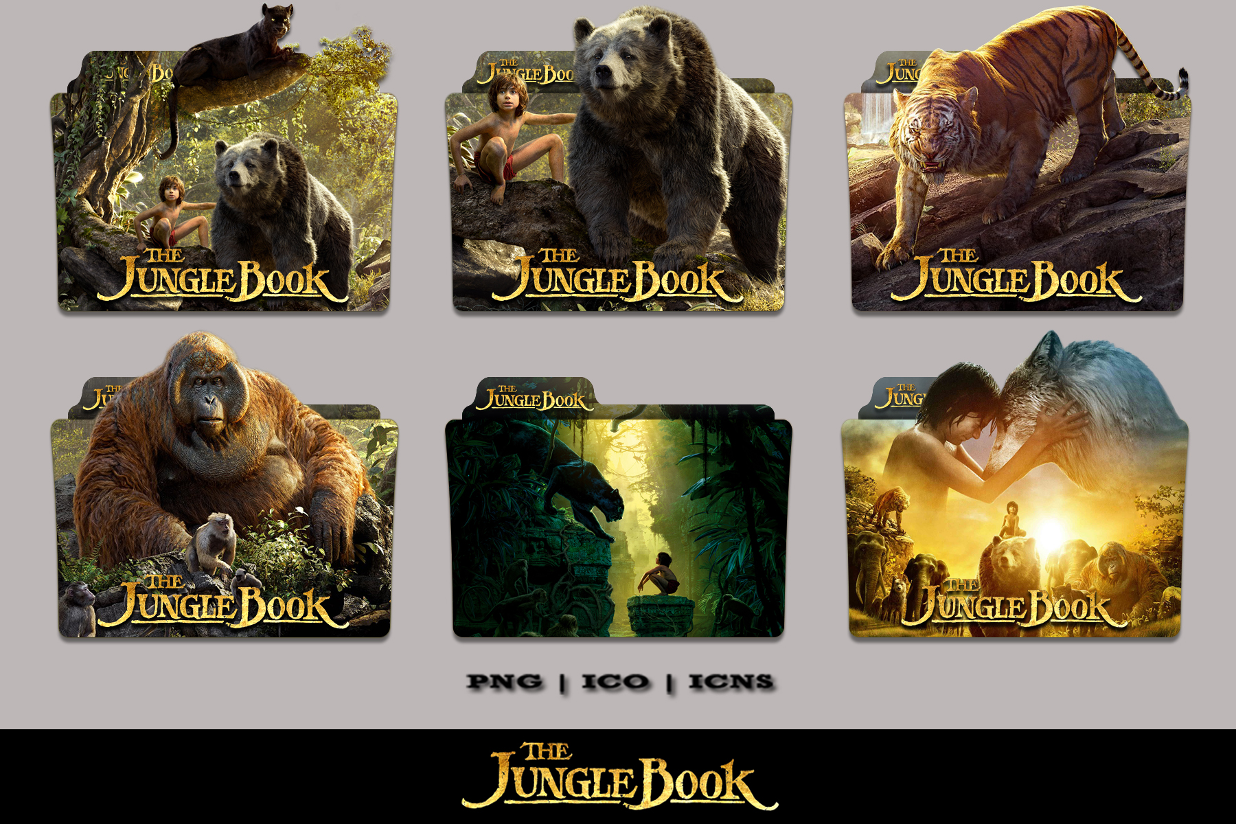The Jungle Book (2016) Folder Icon Pack by Bl4CKSL4YER on DeviantArt