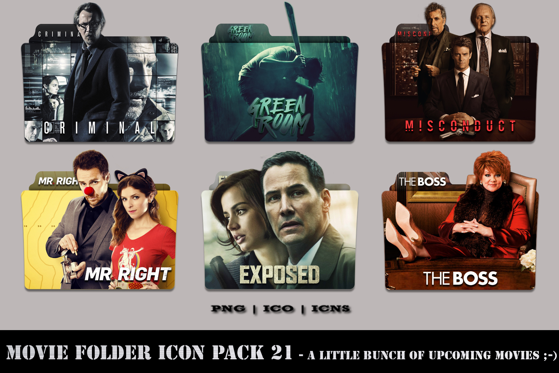 Movie Folder Icon Pack 21 (2016) by Bl4CKSL4YER on DeviantArt
