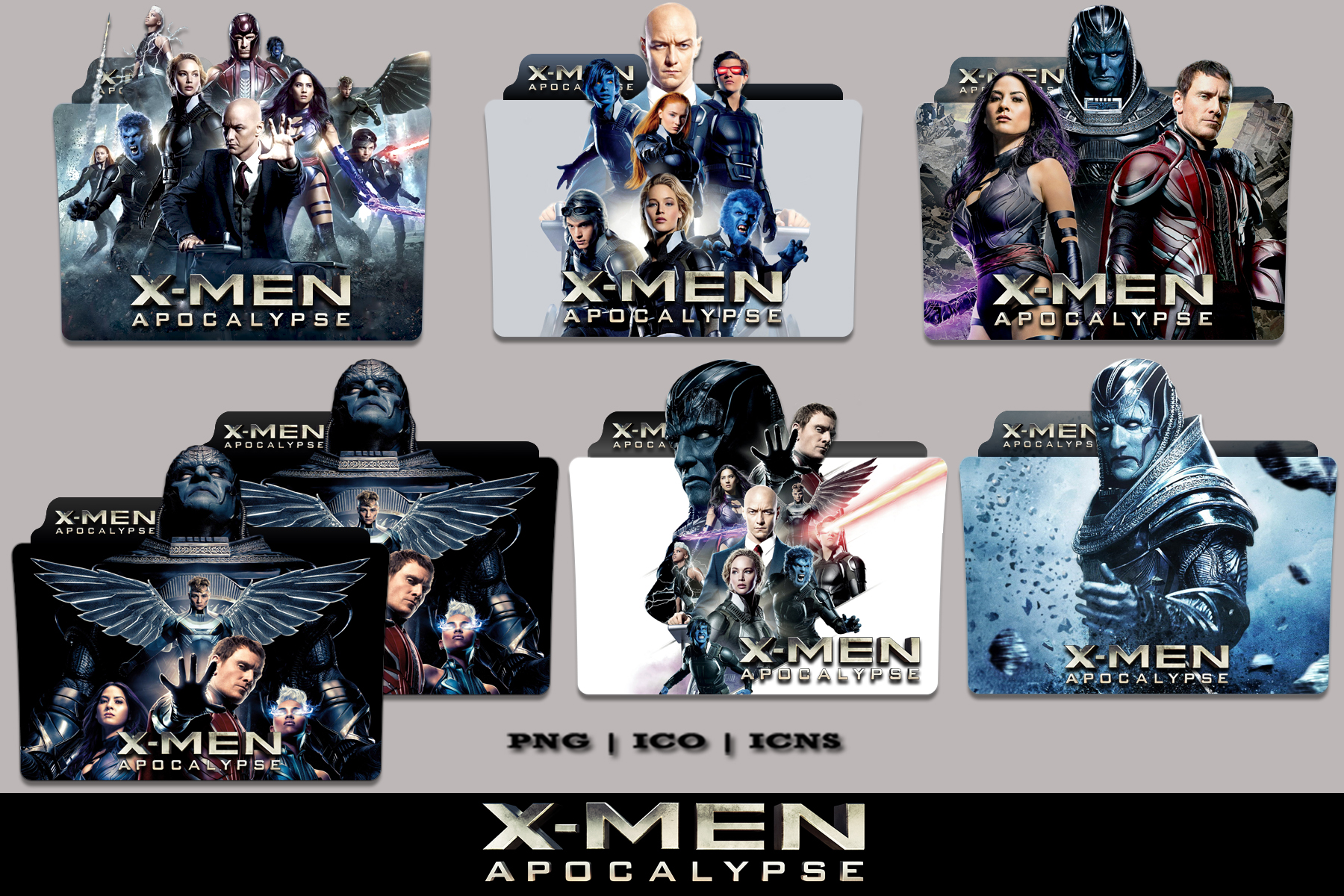 X-Men Apocalypse (2016) Folder Icon Pack by Bl4CKSL4YER on DeviantArt