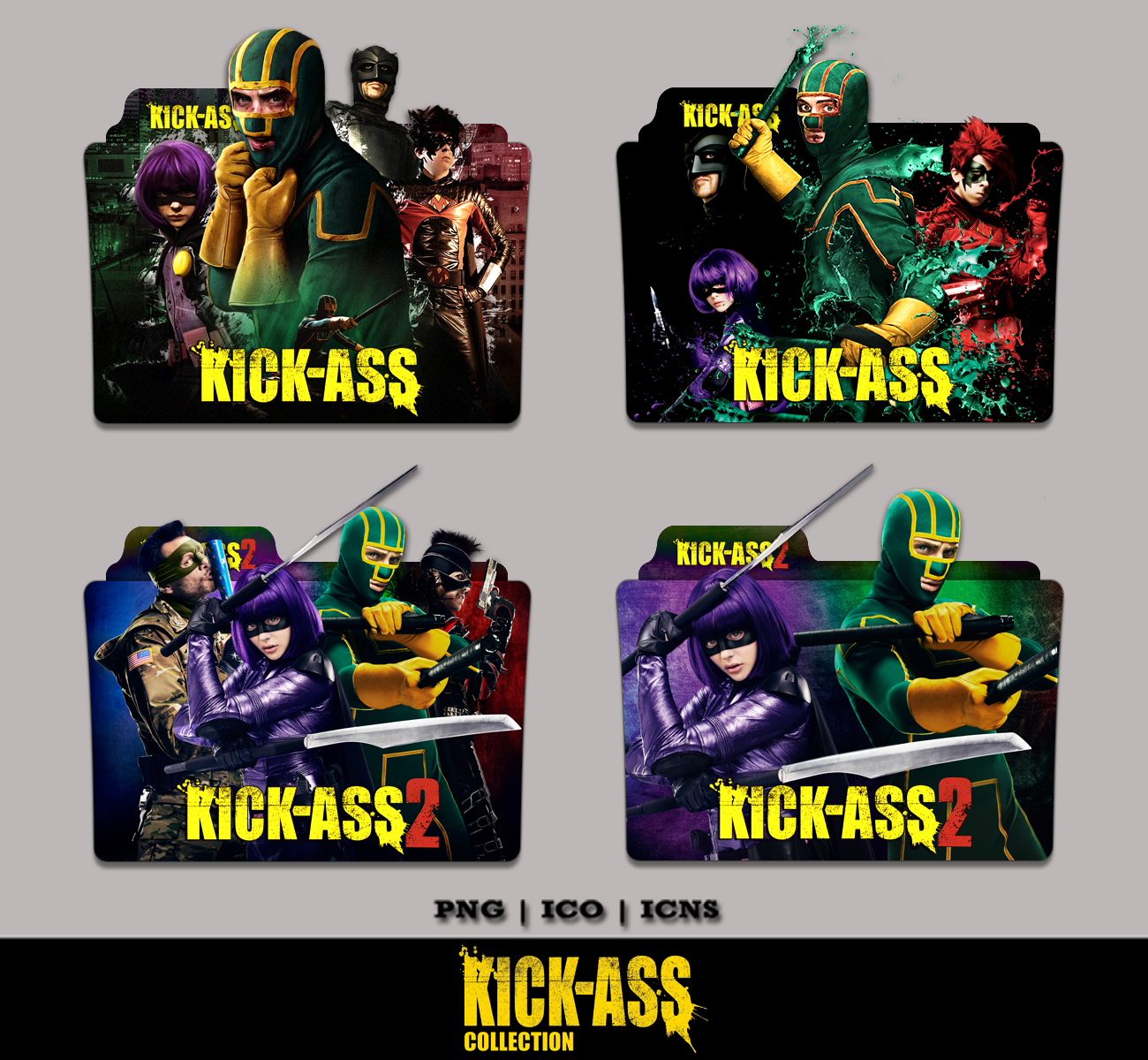 Kick Ass Movie Collection Folder Icon Pack by Bl4CKSL4YER on DeviantArt