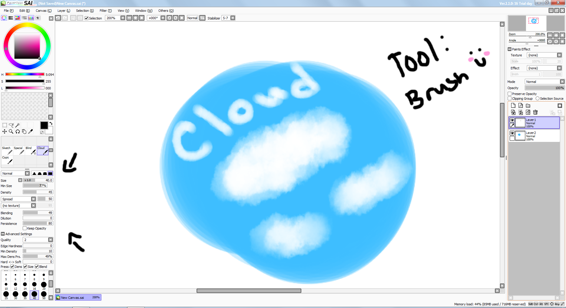 Paint tool sai cloud tutorial - darelodiscover