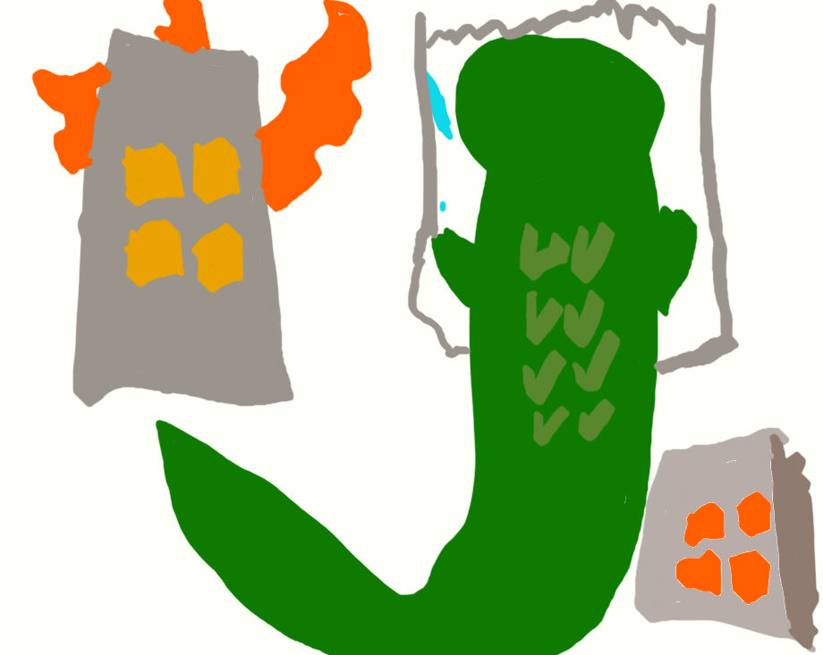 Godzilla detroying buildings by Godzillafan45 on DeviantArt