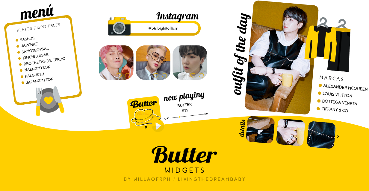 ( butter widgets template.psd ) by livingthedreambaby on DeviantArt