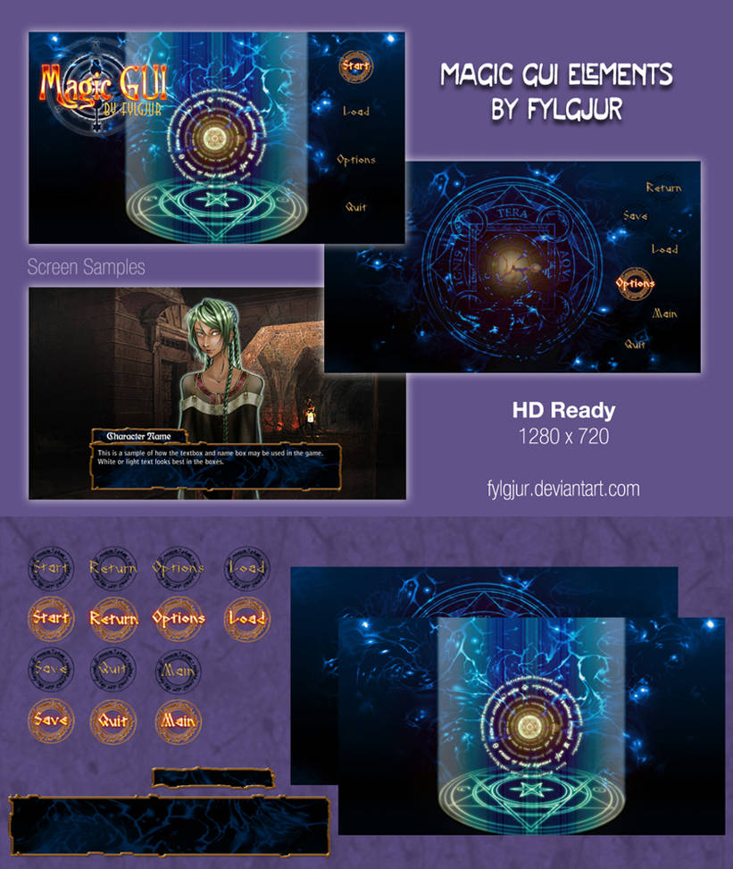 Magic GUI Image Pack for Ren'Py by Cospigeon on DeviantArt