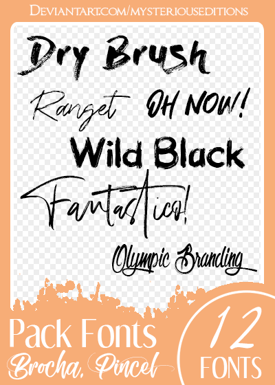 PACK Font: Brocha, Pincel by MysteriousEditions on DeviantArt