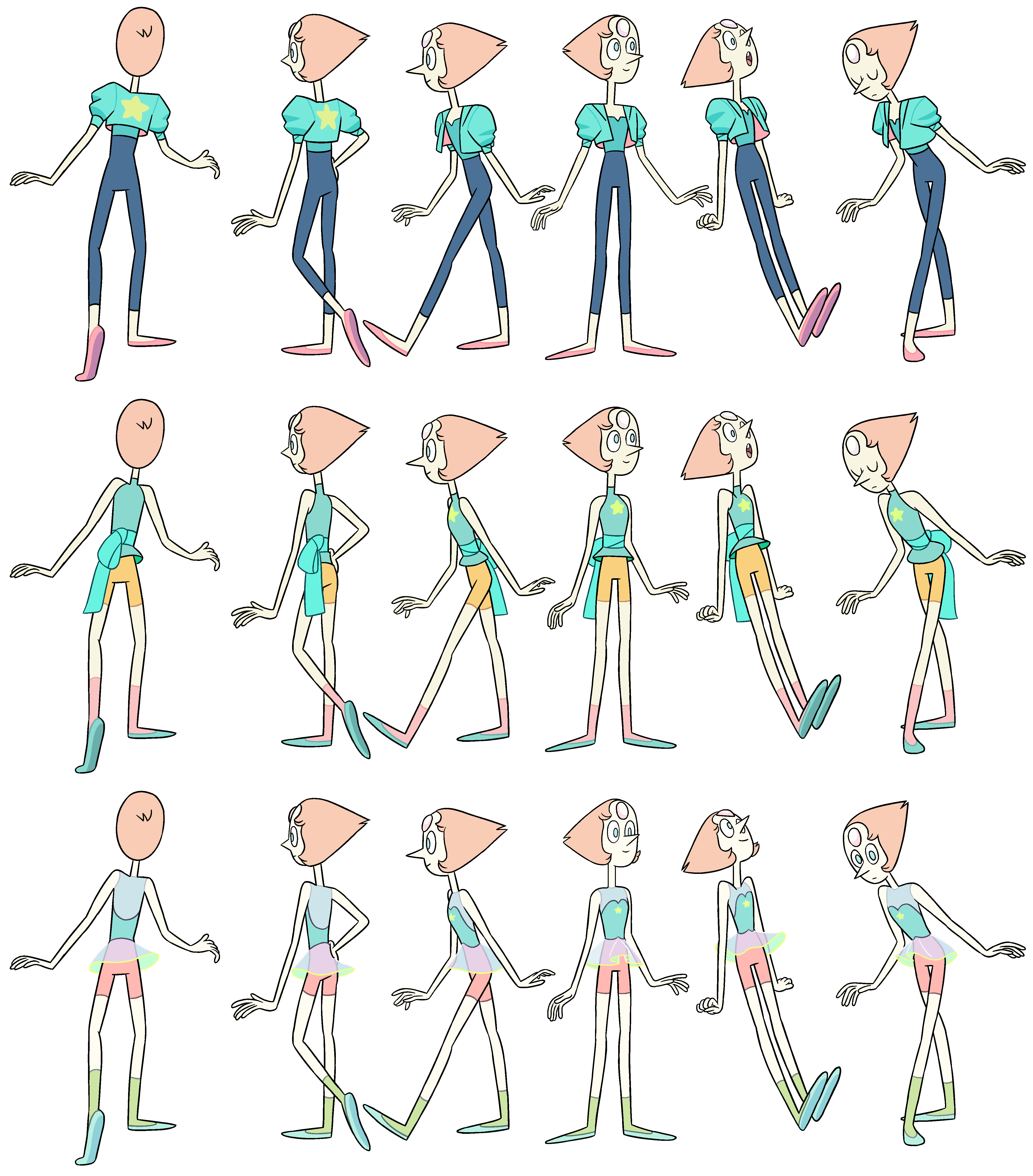 Pearl Model Sheet Renders by CharaViolet on DeviantArt