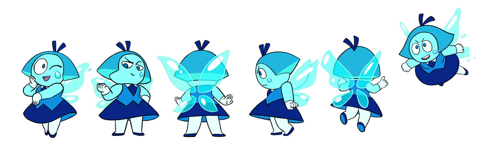 ::STEVEN UNIVERSE:: Aquamarine Model Sheet Renders by CharaViolet on ...