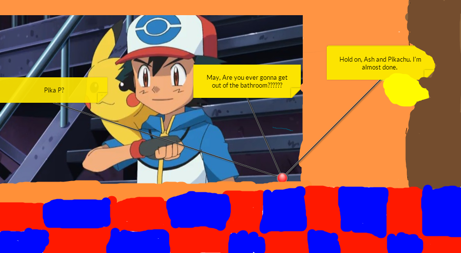 Ash and Pikachu waiting for May to change. by KirbyLoopsy on DeviantArt