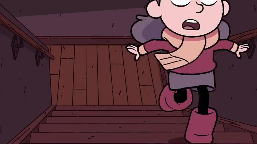 Johanna and Hilda running up the stairs by Ironmew05 on DeviantArt