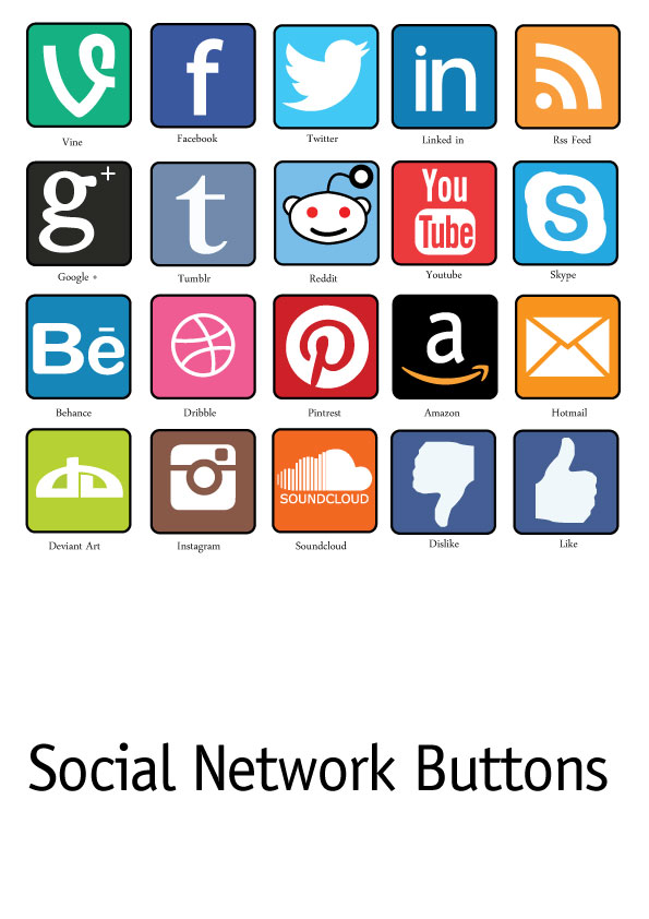 Free Social Network Icon Pack (Colour) by stockdaledesigns on DeviantArt