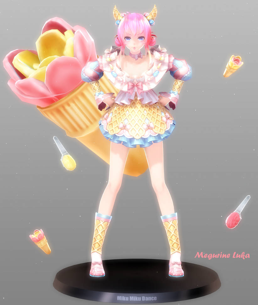 TDA Sweet Kingdom Ice-cream Devil Luka [DL] by Mystic-MMD on DeviantArt