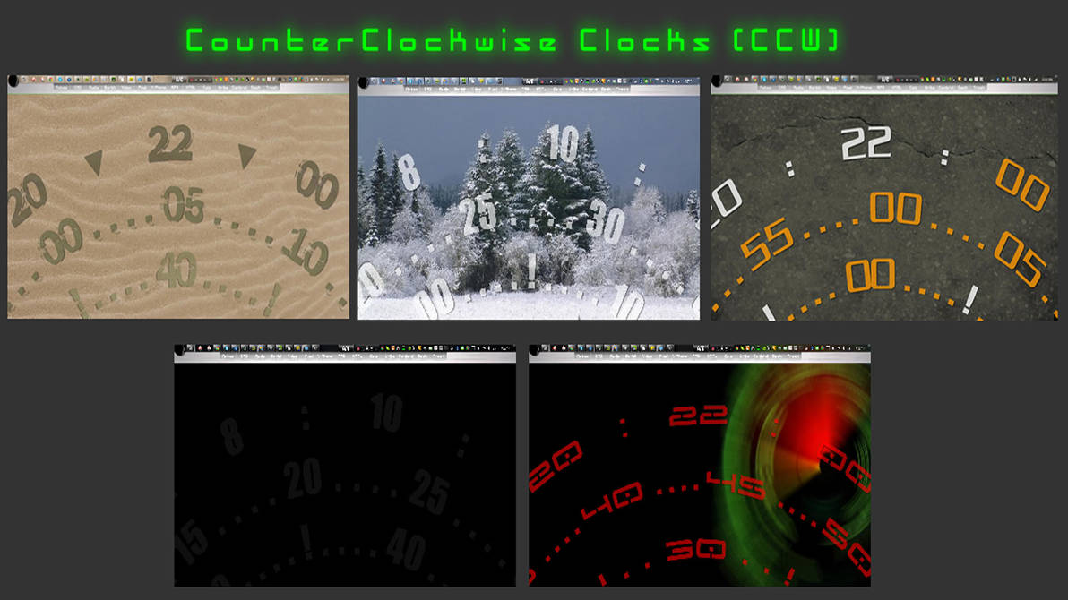 CCW Clocks 1.0 (5 Big, Desktop, Rainmeter Clocks) by ColdMotive on ...