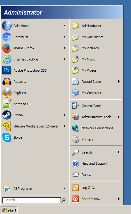 Windows XP Classic Skin for Classic Shell by ROB-the-Roboman on DeviantArt