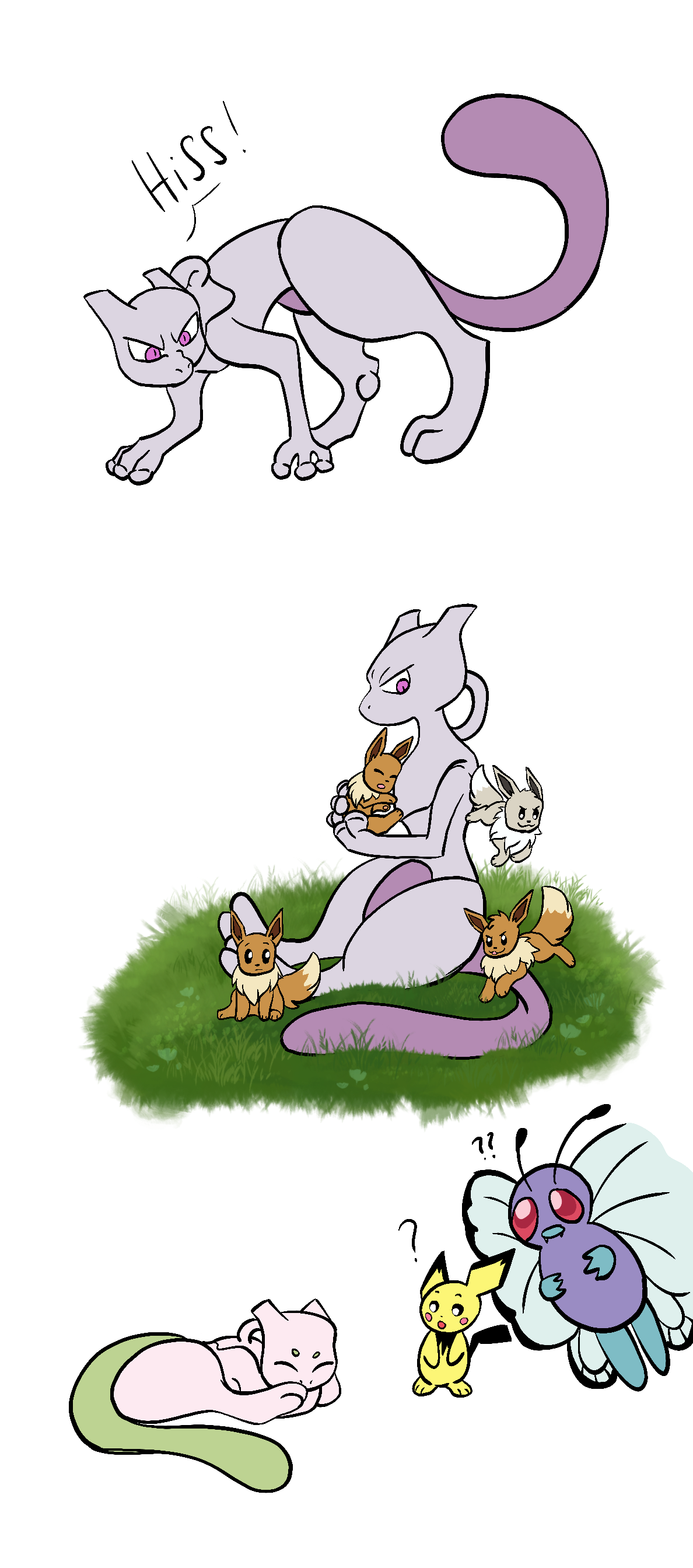 Mewtwo drawings by KagomeTheUniverse on DeviantArt