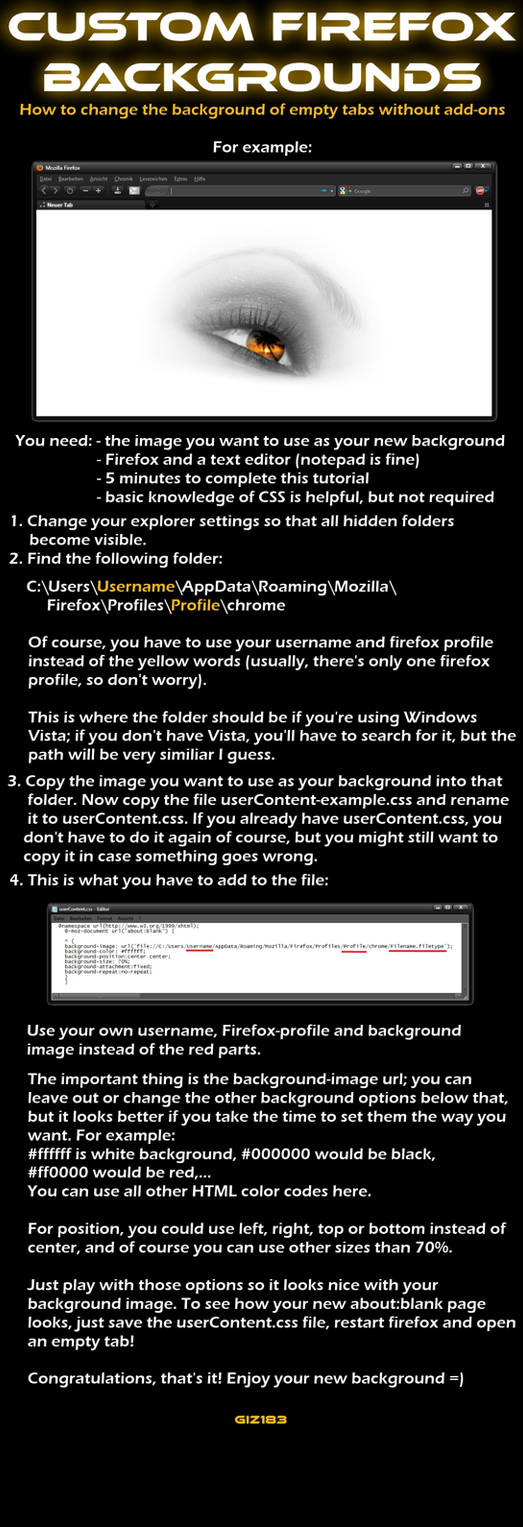 Custom Firefox Backgrounds by giz183 on DeviantArt