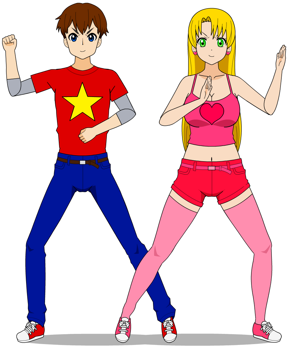 John Strongman and Paige Perry (Fighting Poses) by jacobstout on DeviantArt