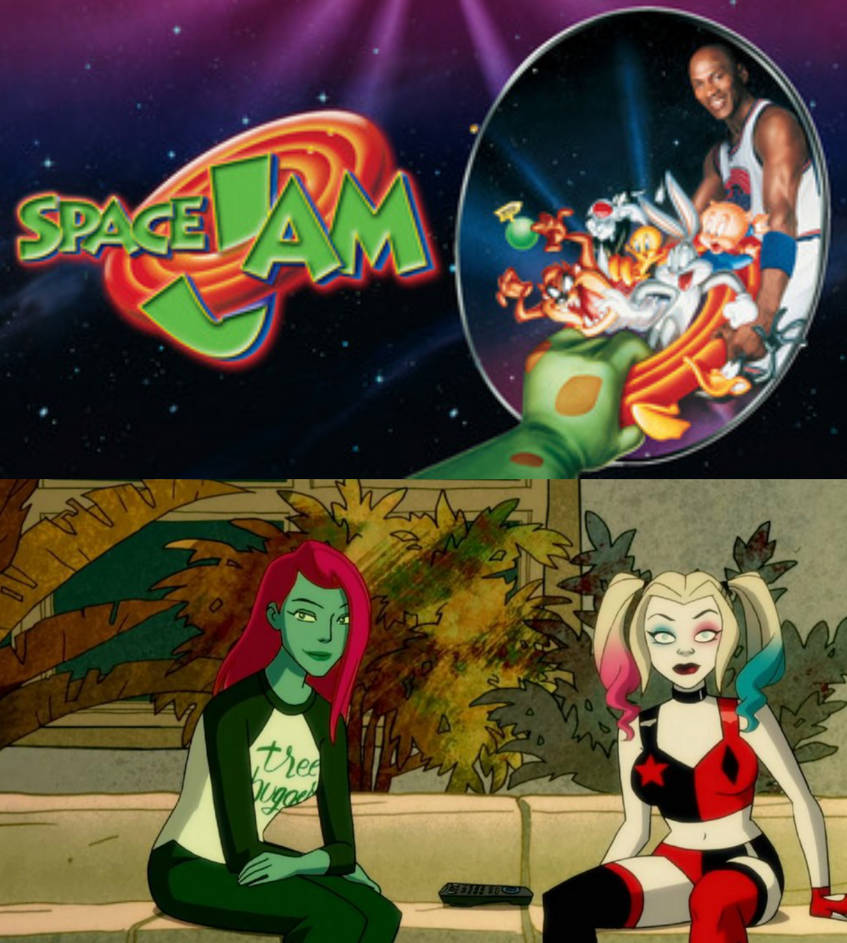 Harley Quinn and Poison Ivy Watching Space Jam by jacobstout on DeviantArt