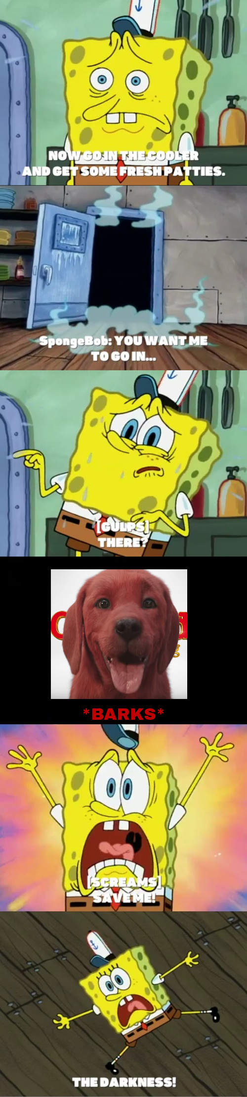 SpongeBob is Afraid of Live-Action Movie Clifford by jacobstout on ...