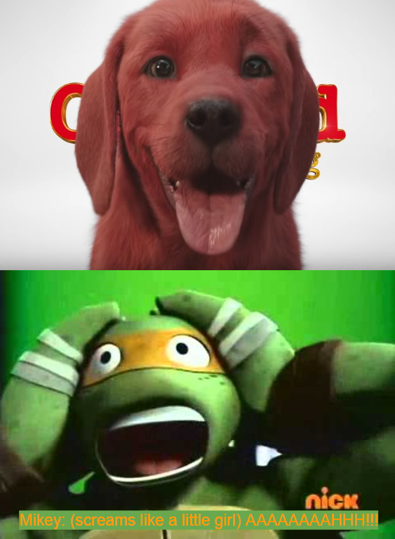 Mikey Screams at Live-Action Movie Clifford by jacobstout on DeviantArt