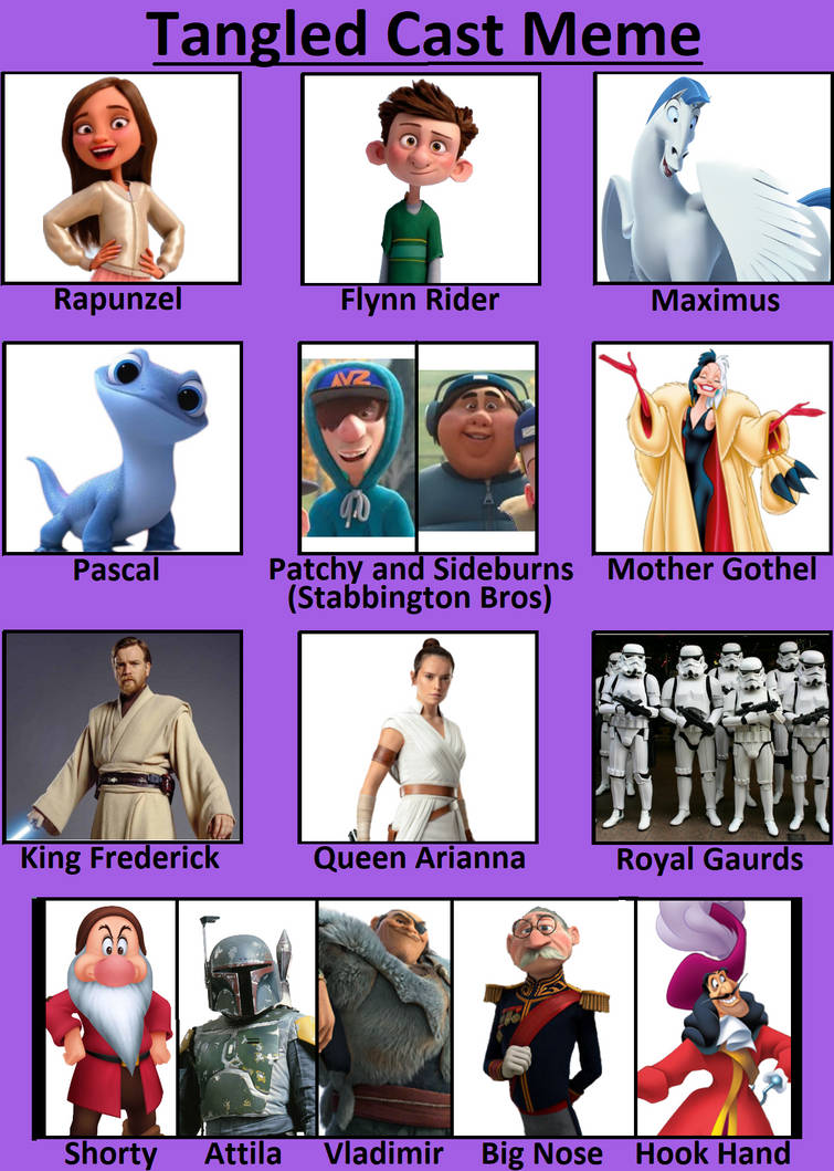 My Tangled Cast Meme by jacobstout on DeviantArt