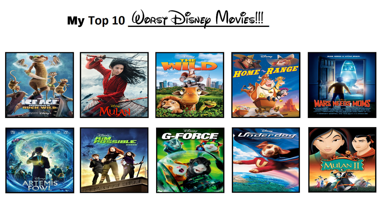 My Top 10 Worst Disney Movies!!! by jacobstout on DeviantArt