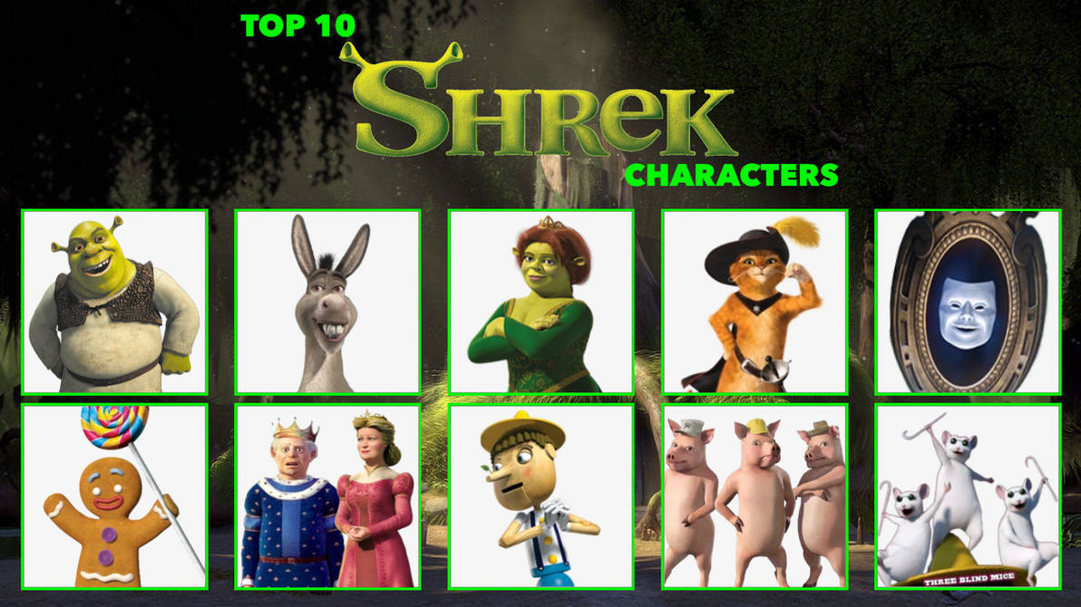 My Top 10 Shrek Characters by jacobstout on DeviantArt