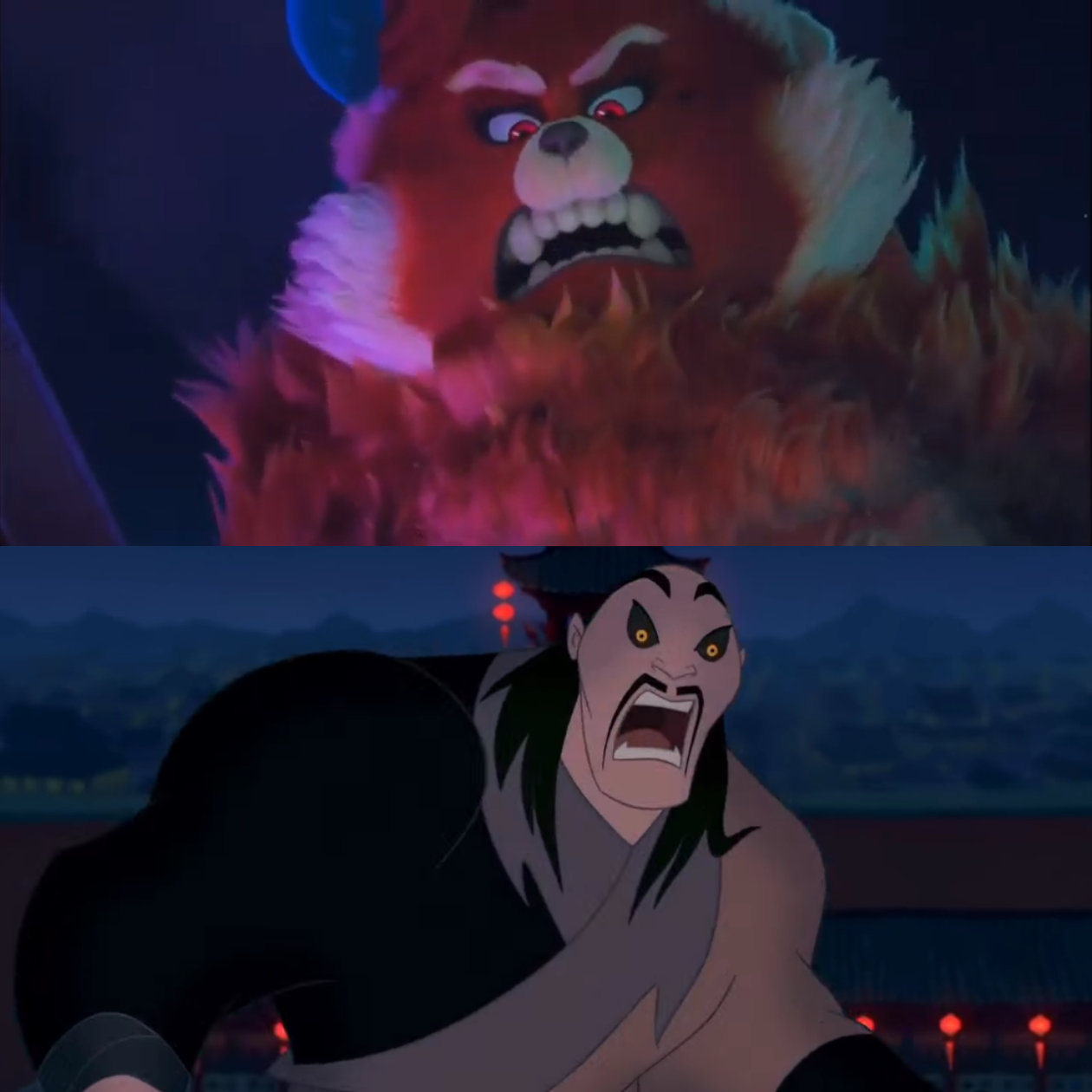Red Panda Ming Scares Shan Yu by jacobstout on DeviantArt
