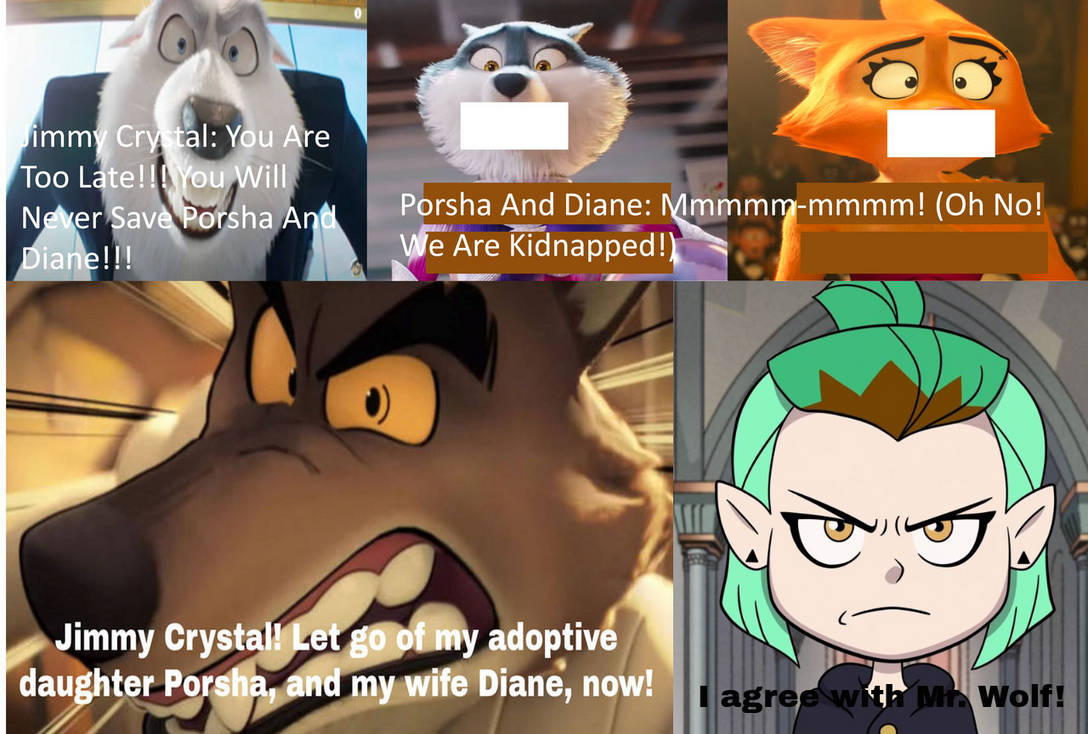 Mr. Wolf and Amity Scold at Jimmy Crystal by jacobstout on DeviantArt