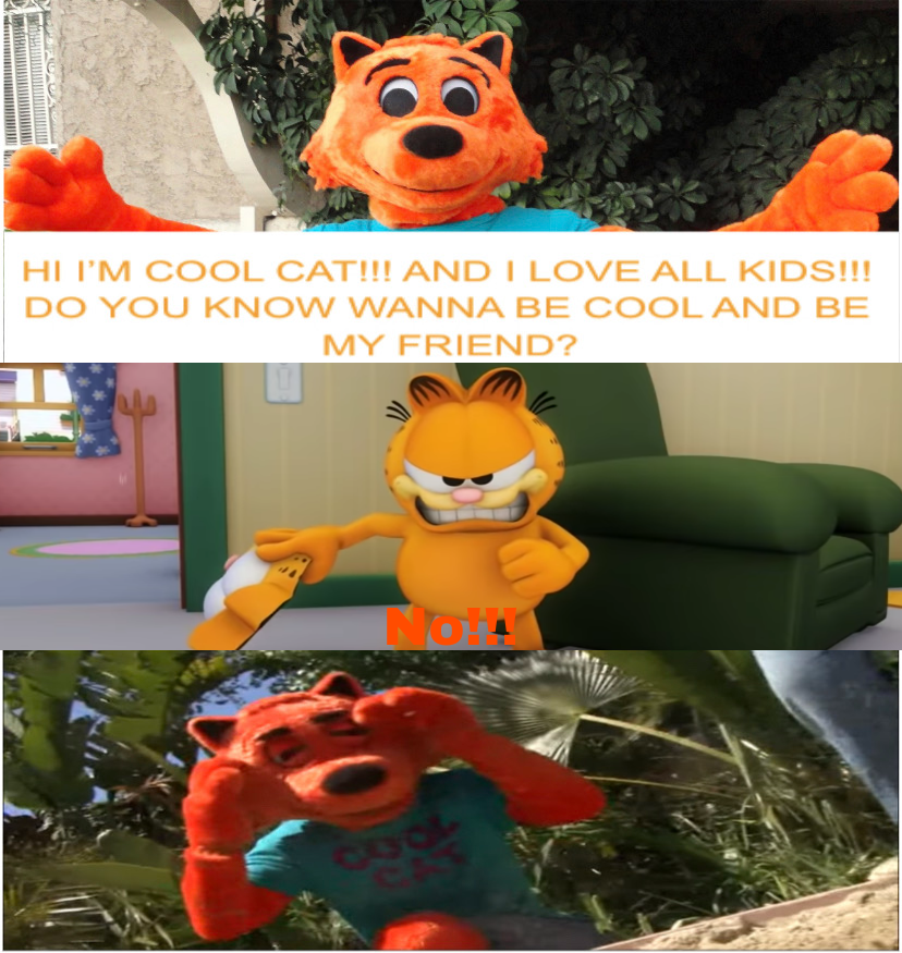 Garfield Refuses to be Cool Cat's Friend by jacobstout on DeviantArt