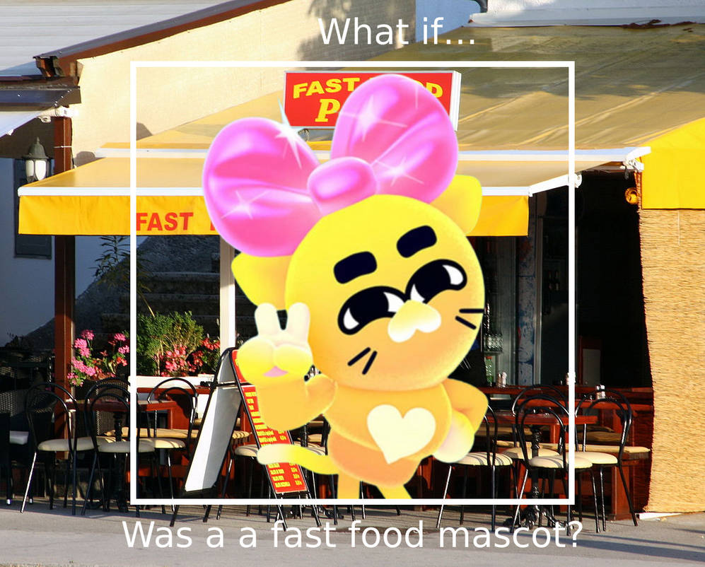 If Kitty (Battle Kitty) was a Fast Food Mascot by jacobstout on DeviantArt