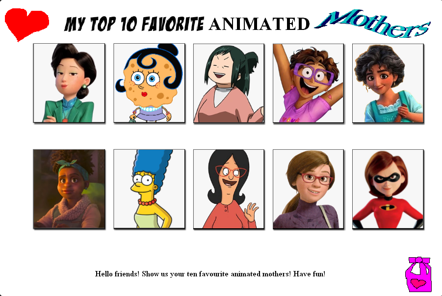 My Top 10 Favorite Animated Mothers by jacobstout on DeviantArt