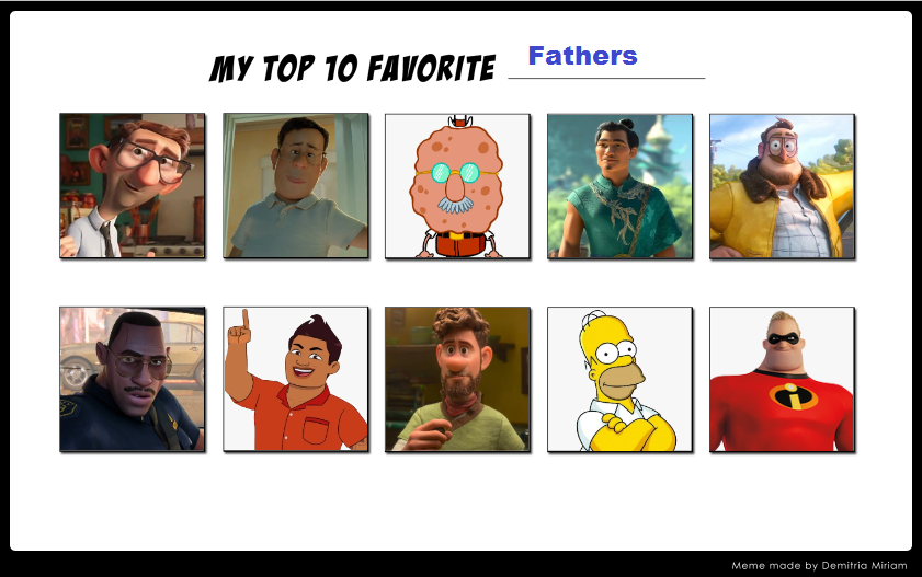 My Top 10 Favorite Fathers by jacobstout on DeviantArt