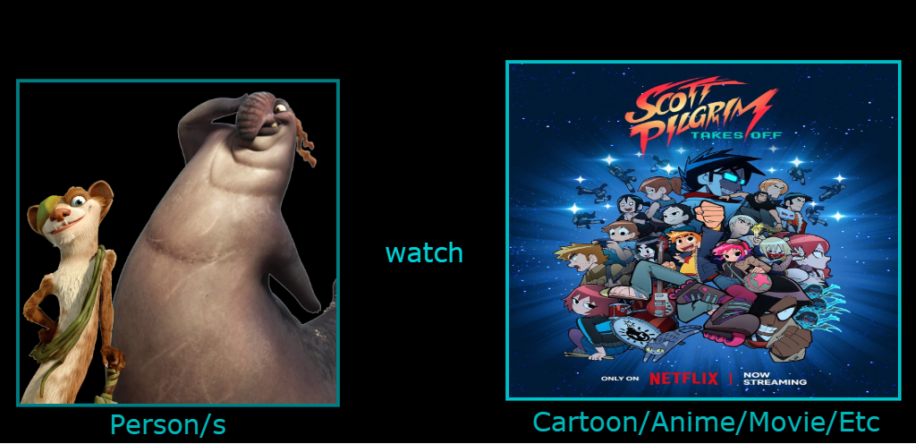 If Buck and Flynn Watch Scott Pilgrim Takes Off by jacobstout on DeviantArt