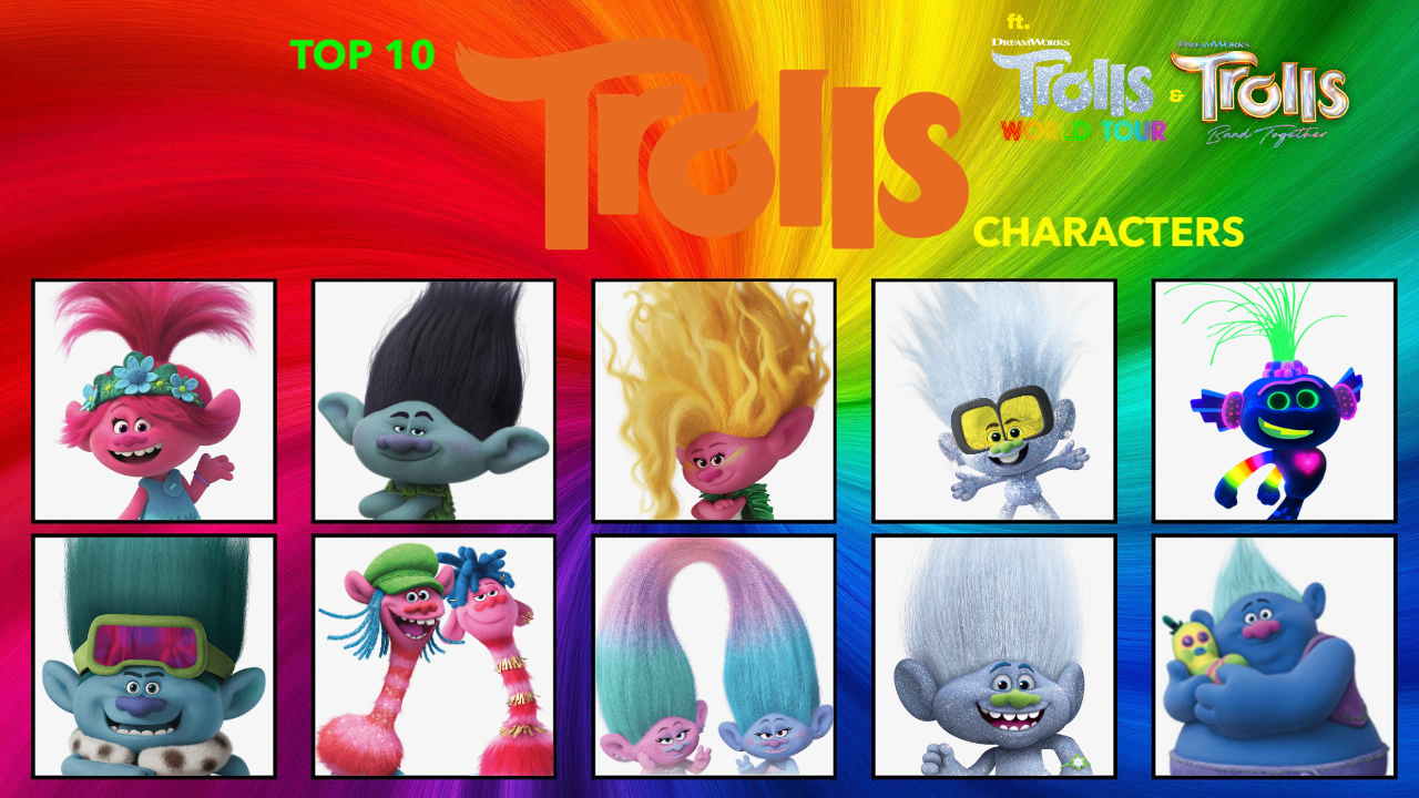 My Top 10 Trolls Characters by jacobstout on DeviantArt