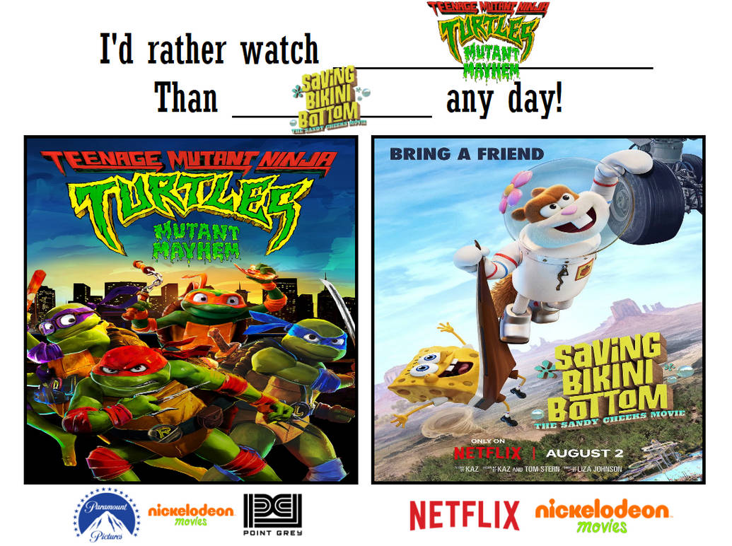 I'd rather watch TMNT:MM than SBB:TSCM any day! by jacobstout on DeviantArt
