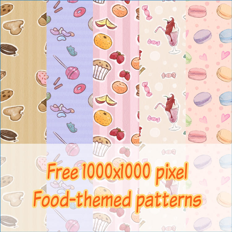 [resource] Five Food Patterns by SirMeo on DeviantArt