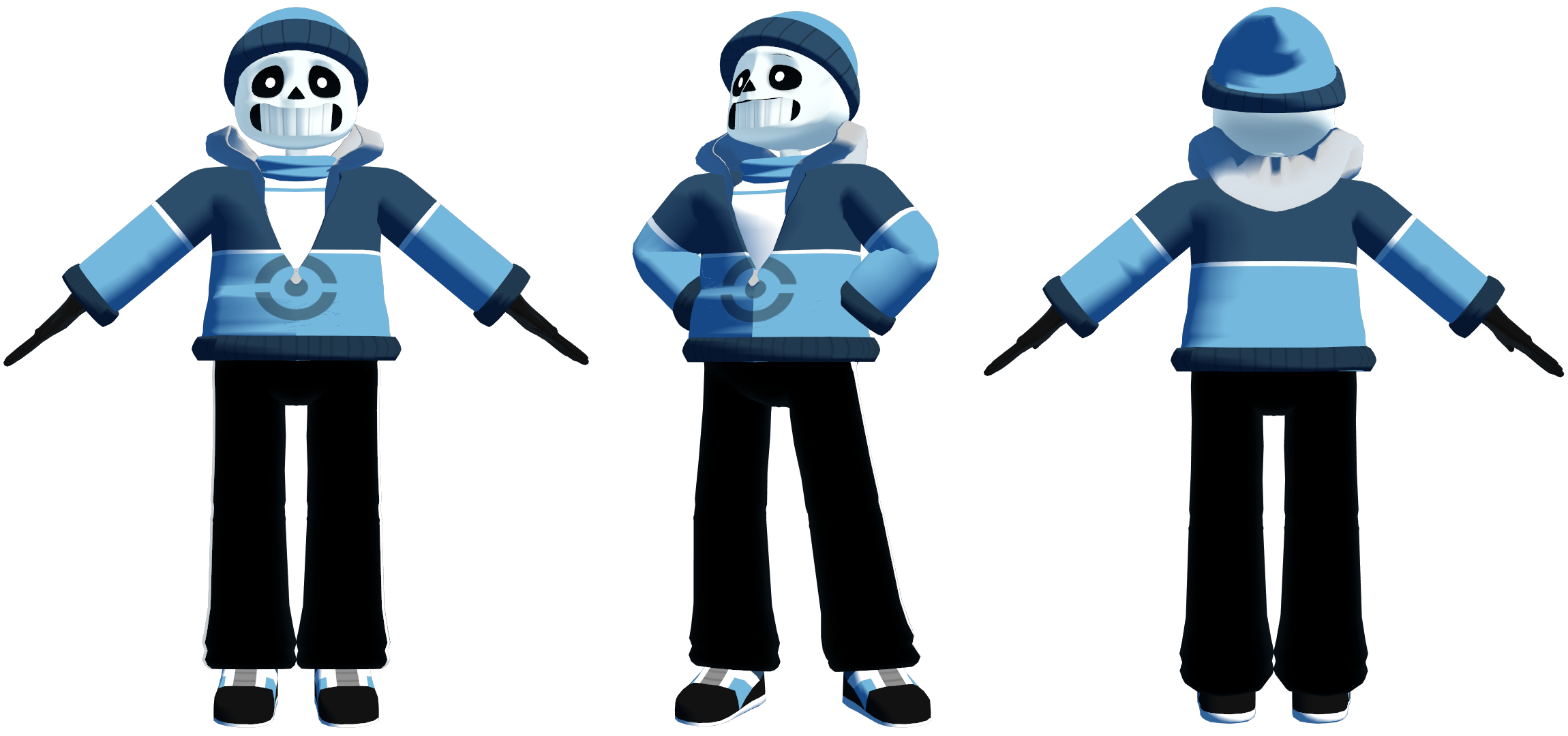 MMD Updated Trainertale Sans (DL) by TonicTheFox on DeviantArt