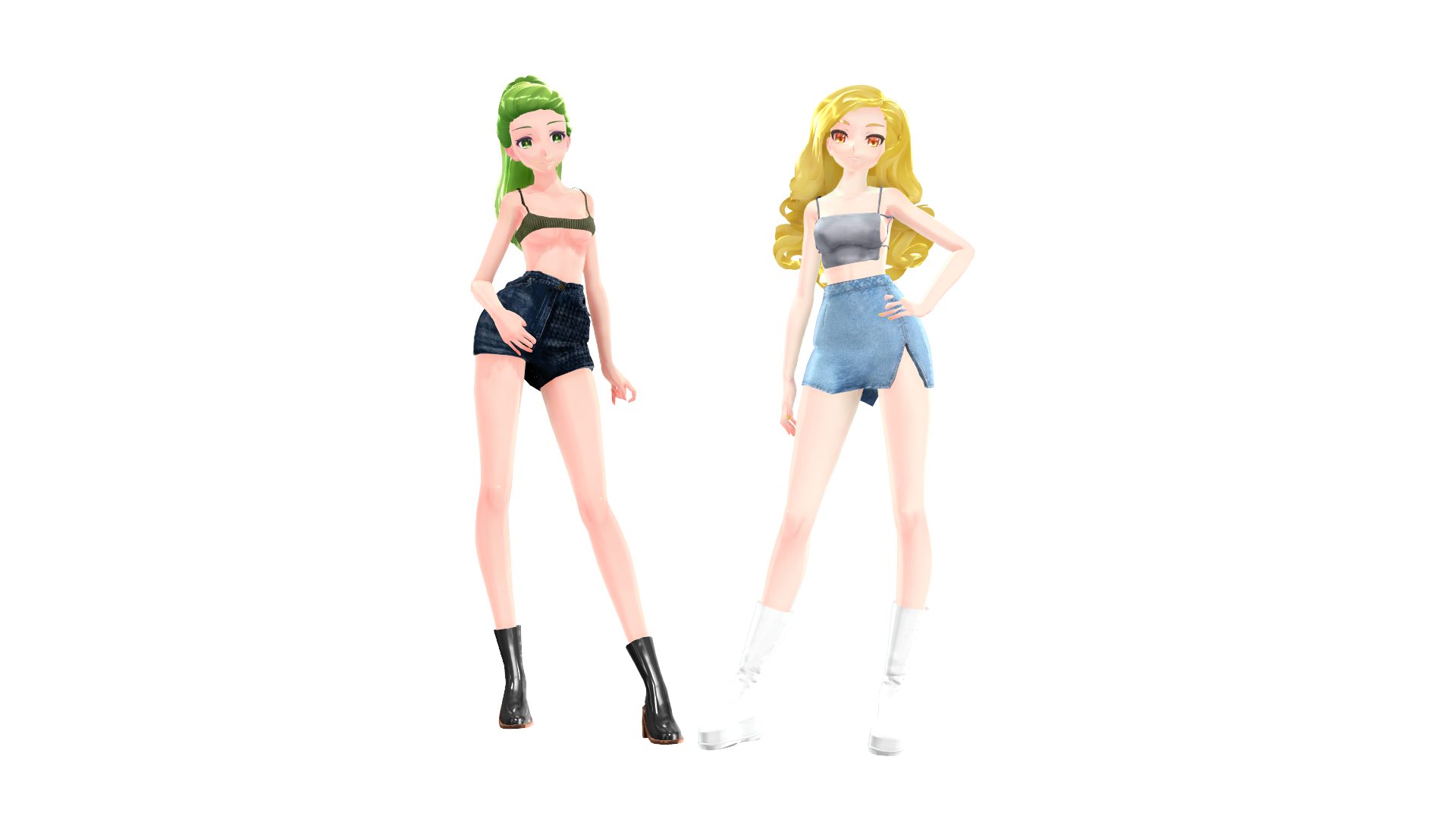 [MMD DOWNLOAD] TDA Summer Casual Neru and Gumi by ptrcamochi on DeviantArt