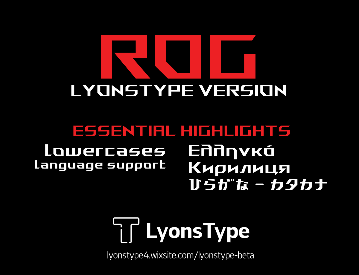 ROG Font: LyonsType Edition by lyonstype on DeviantArt