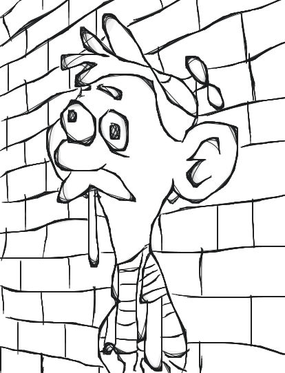 Un-Colored Derp Luigi by Mileenazel on DeviantArt