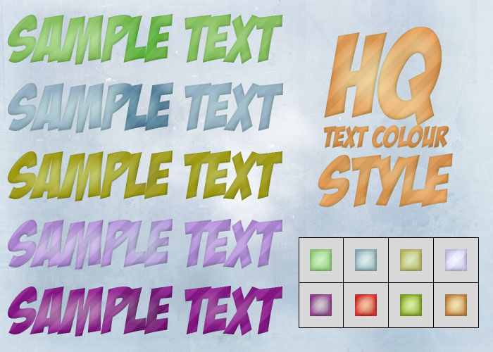 HQ Text Colour Styles by Rey0552 on DeviantArt