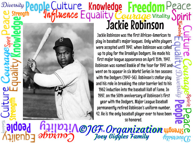 JGF Jackie Robinson Poster - Black History Month by Kimberly-at-JGF on ...