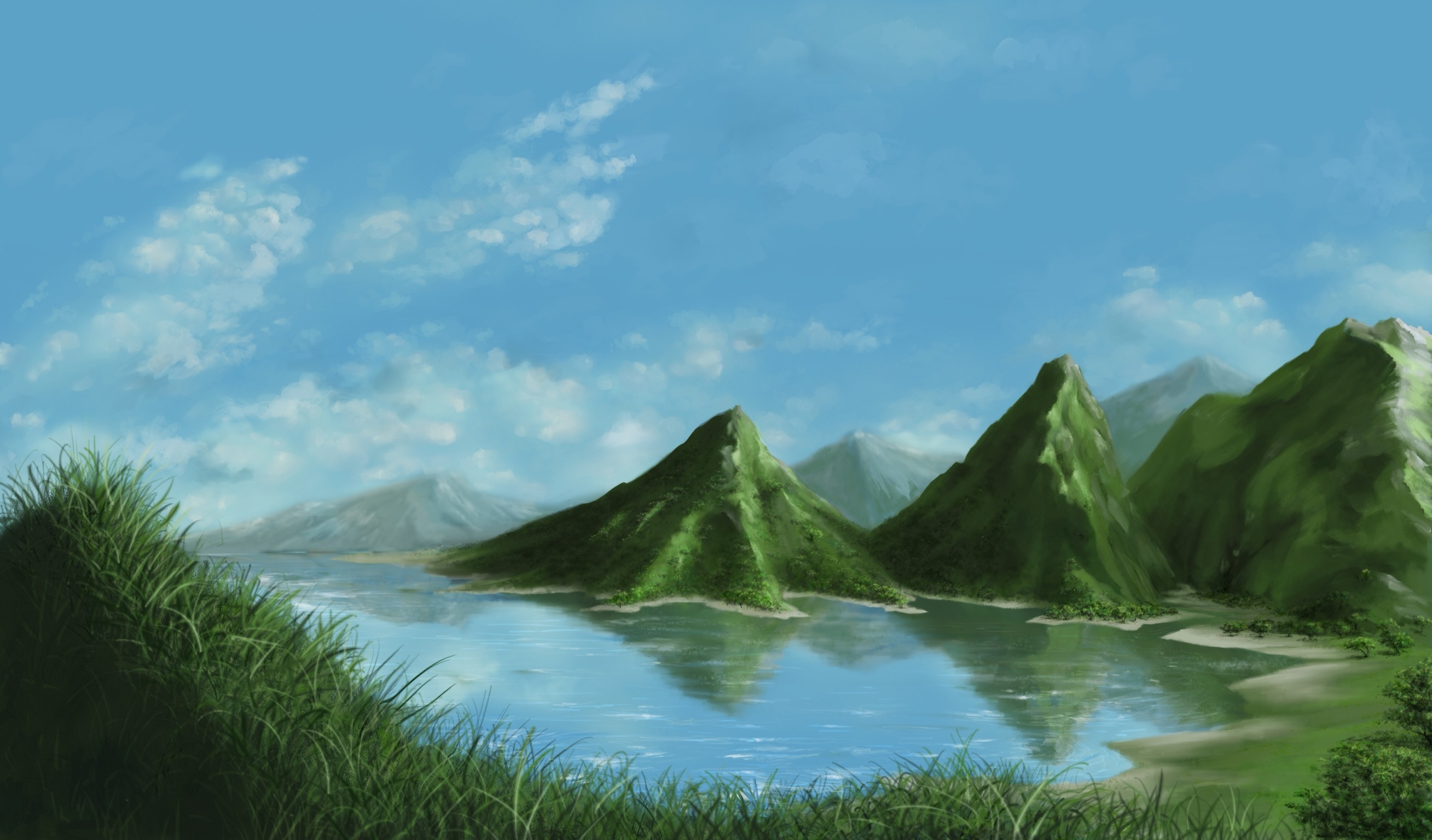 Mountain Lake by DaveyBaker on DeviantArt