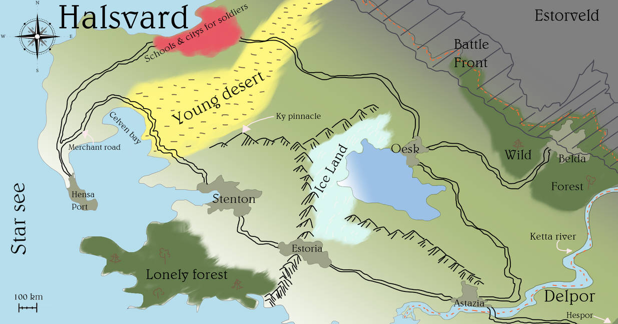Map of Halsvard by Rubyilo on DeviantArt