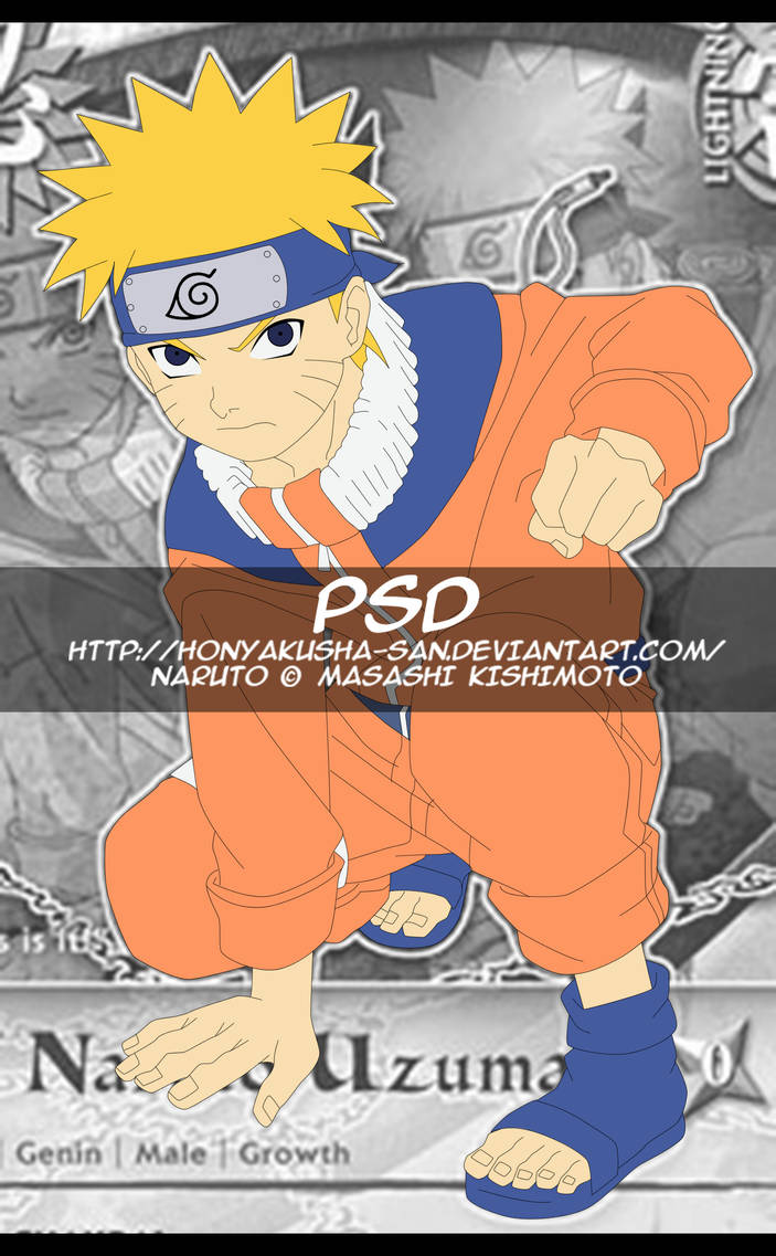 Naruto Uzumaki - Game Card - PSD (Line + ColoBase) by irych7 on DeviantArt