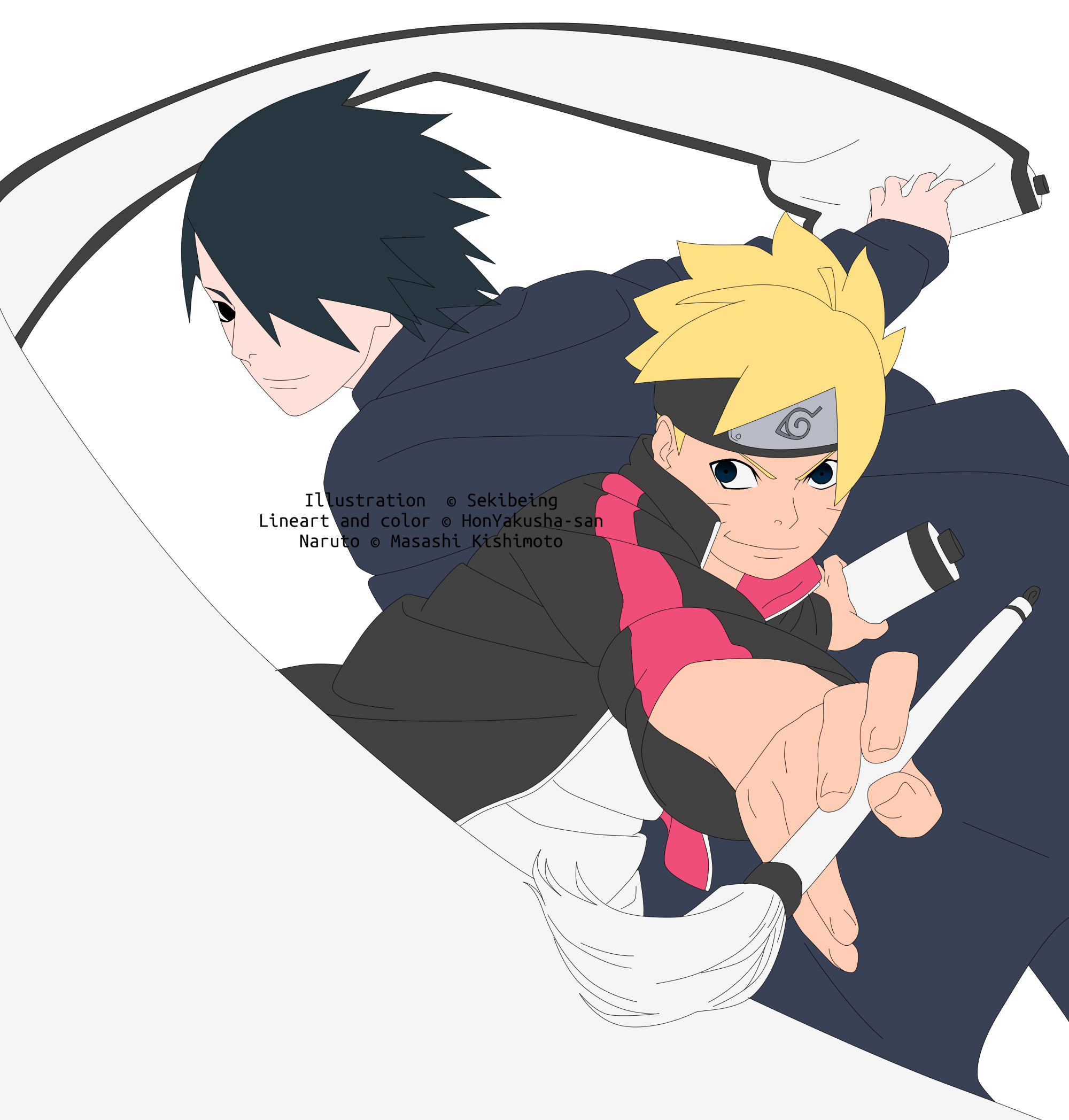 Boruto Uzumaki and Sasuke Uchiha PSD - line+bases by irych7 on DeviantArt