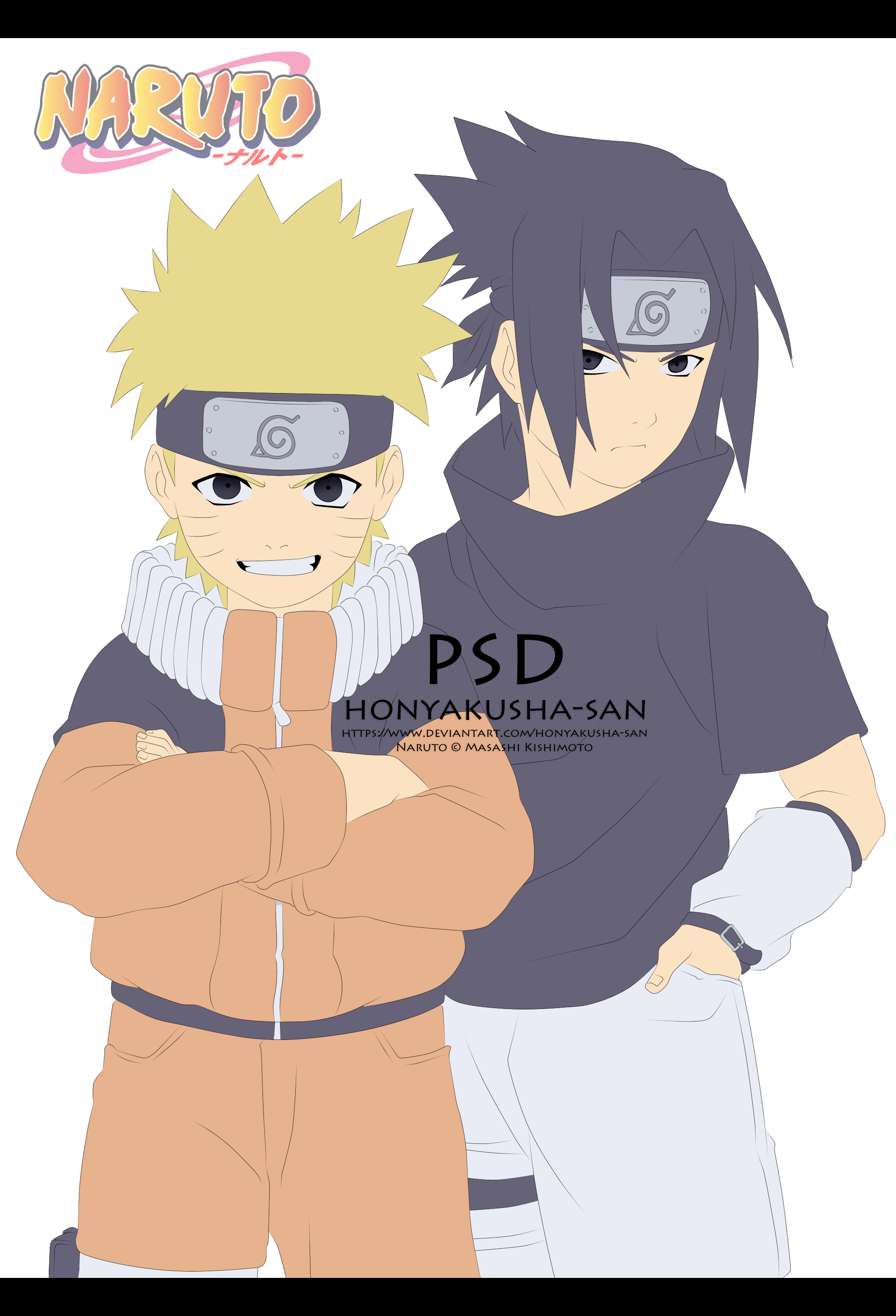 Naruto and Sasuke (PSD) by irych7 on DeviantArt