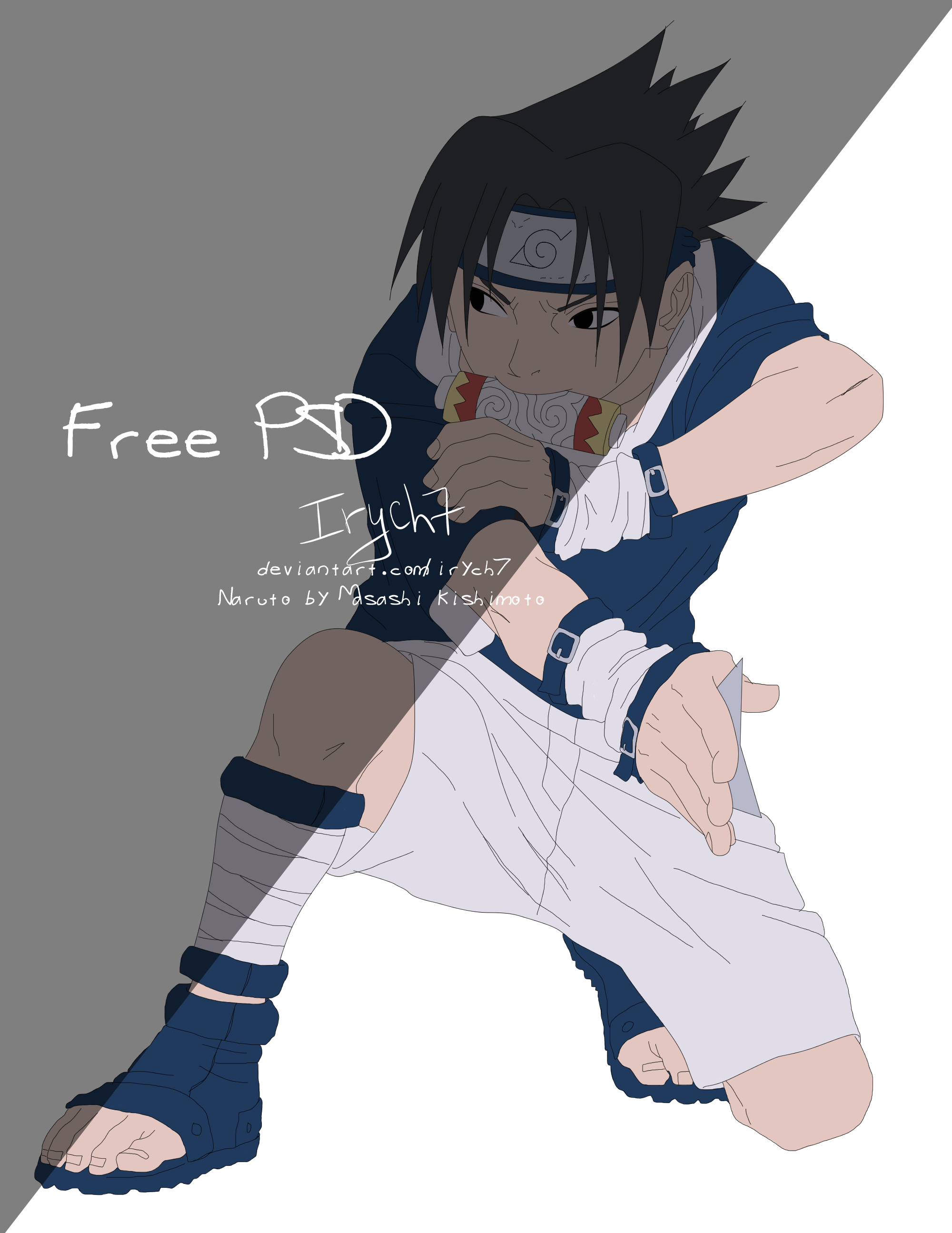 Uchiha Sasuke - PSD lineART+BASES by irych7 on DeviantArt
