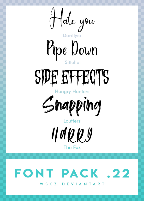 Font pack 22 by WskZ on DeviantArt