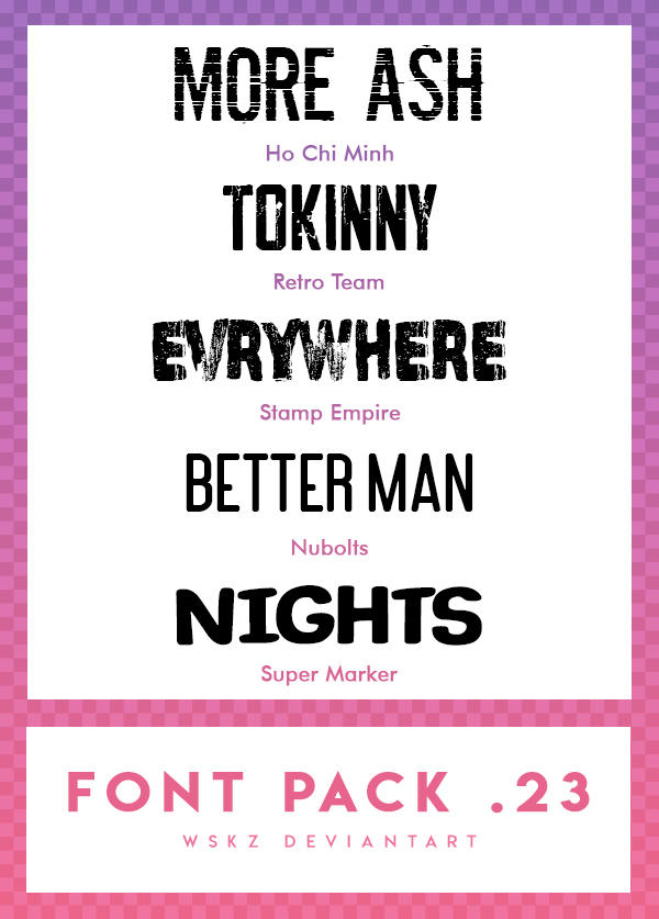 Font pack 23 by WskZ on DeviantArt